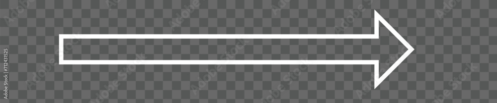 Arrow Long Icon White Arrows Infographic Illustration Direction Symbol ...