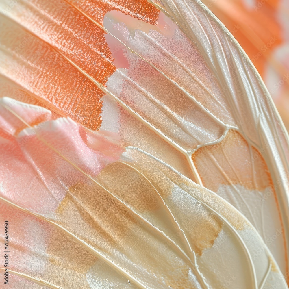 Butterfly wing, super macro texture, peach fuzz palettes. Abstract ...