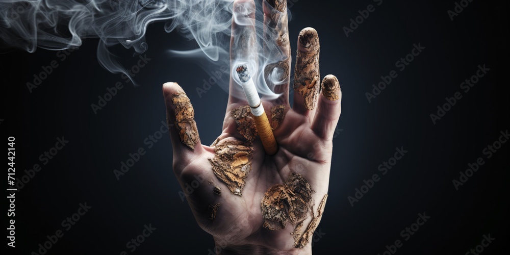 Abstain from smoking, as a man decides to quit cigarettes to improve ...