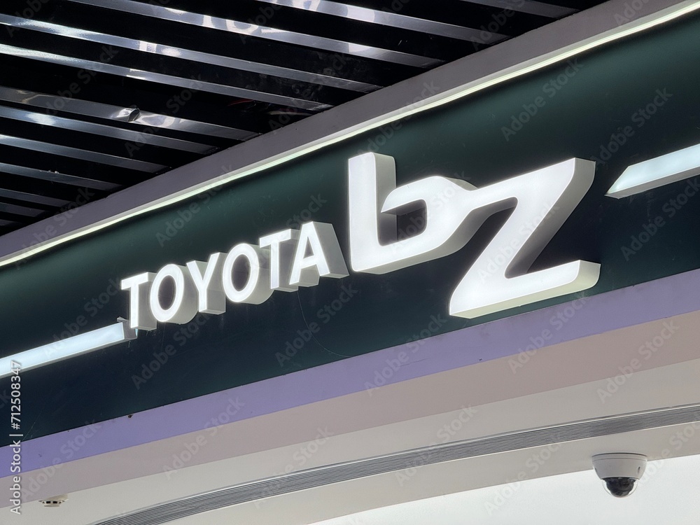 Shanghai,China-Jan.17th 2024: Toyota bZ store sign logo. EV brand by ...
