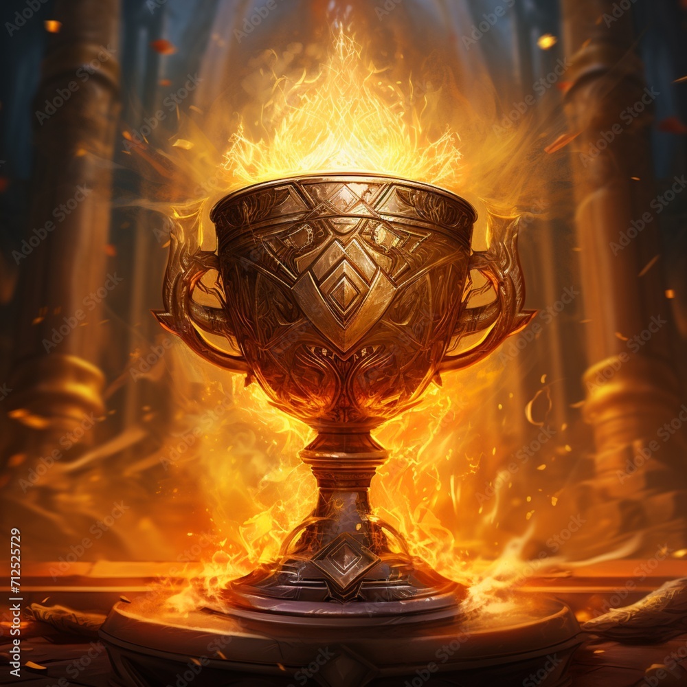 Holy grail is a digital art illustration of a card Ai generated art ...