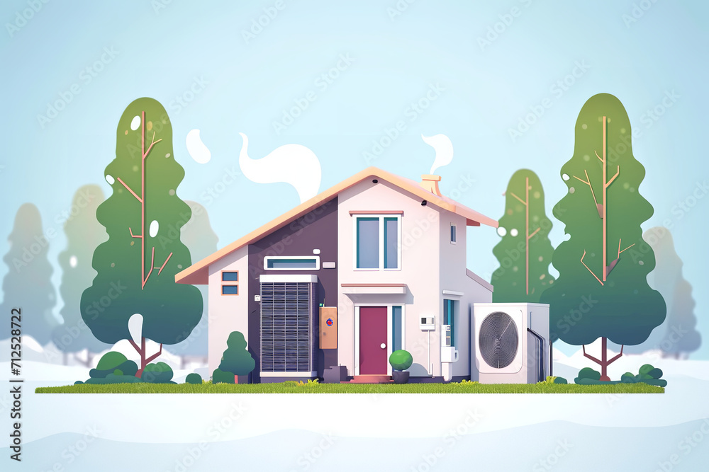 An animated explainer image simplifying how heat pumps work - using ...