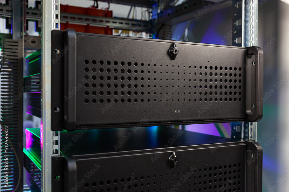 Rack Servers And Supercomputers Modern Telecommunications Artificial Intelligence