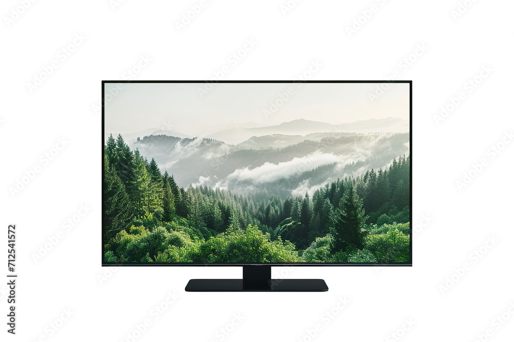 TV 4K flat screen lcd or oled, plasma realistic, White blank HD monitor ...