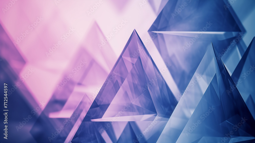abstract blue background with triangles, Colorful digital facet design ...