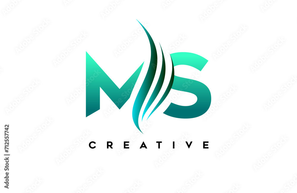 MS ms alphabet letter logo design idea concept for business or personal ...