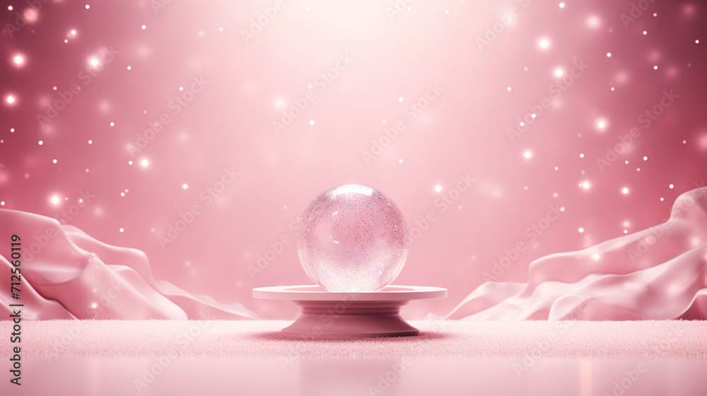 studio room, stage background with crystal light refraction, disco ball ...