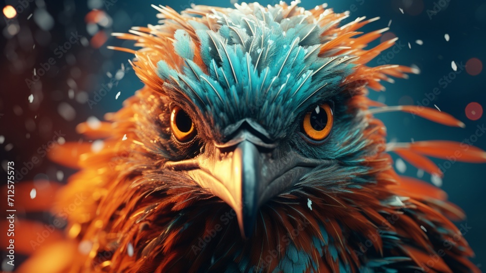 Beautiful blue eagle face shot Ai generated art Stock Photo | Adobe Stock