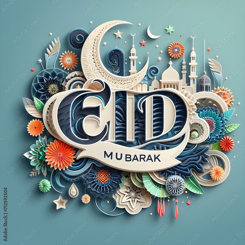Eid 2024 Art: 3D, Paper Mache, and Islamic Elegance Unveiled foto de ...