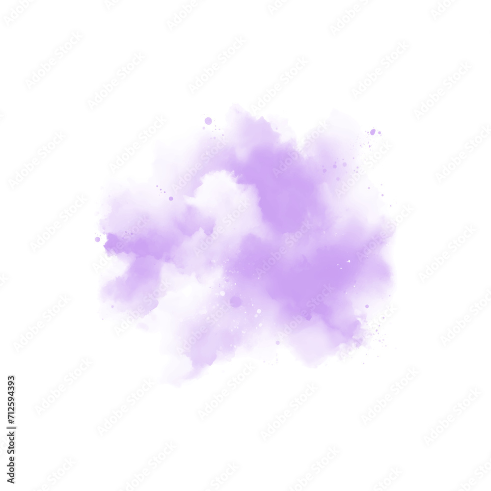 Abstract purple watercolor water splash on a white background. Vector ...