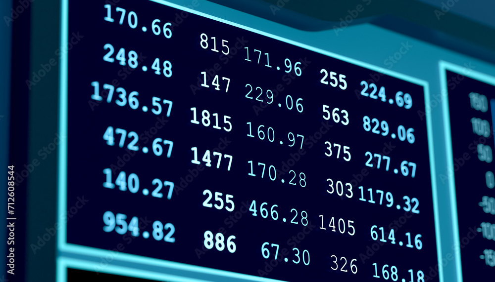Futuristic Hud Display Oscillators Polygon Numbers And Graphs Interface Control Desk