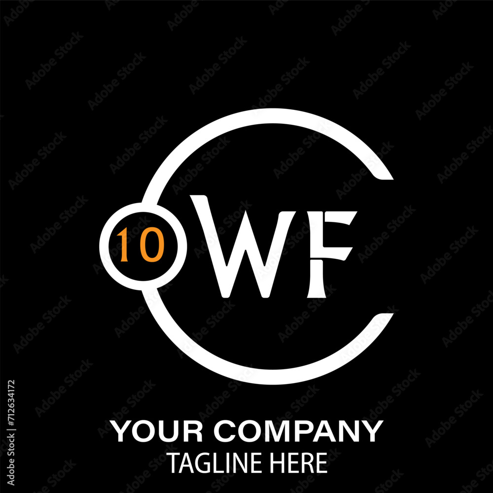 WF Letter Logo Design. WF Company Name. WF Letter Logo Circular Concept ...