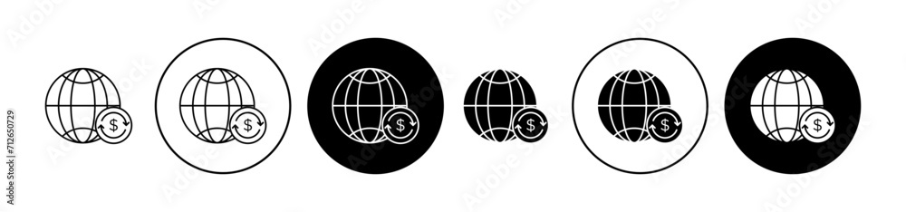 Wire Transfer Money Vector Illustration Set. Wire Transfer and Money ...