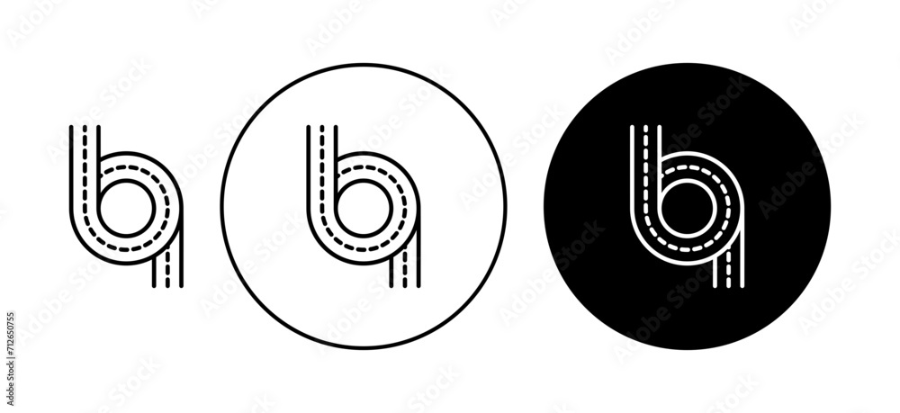 Urban Traffic Network Vector Illustration Set. Intersection and Road ...