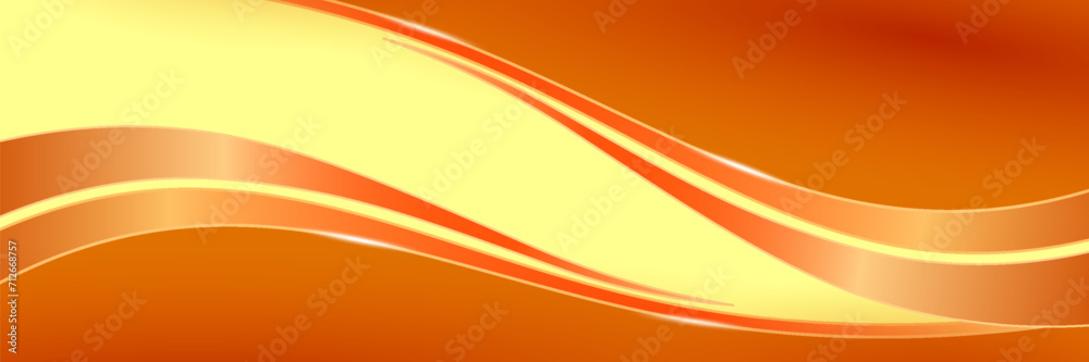 Vector orange line background curve element with white space for text and message design ...