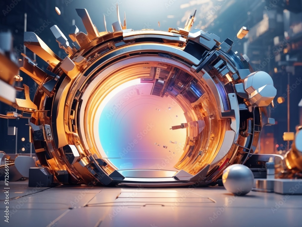 Digital technology abstract graphics poster web page PPT background ...