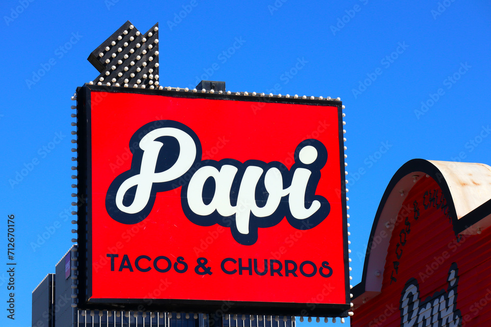 Hollywood (Los Angeles), California: Papi Tacos and Churros fast food ...