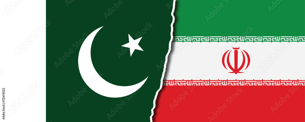 Flag of Pakistan and Iran Stock Vector | Adobe Stock