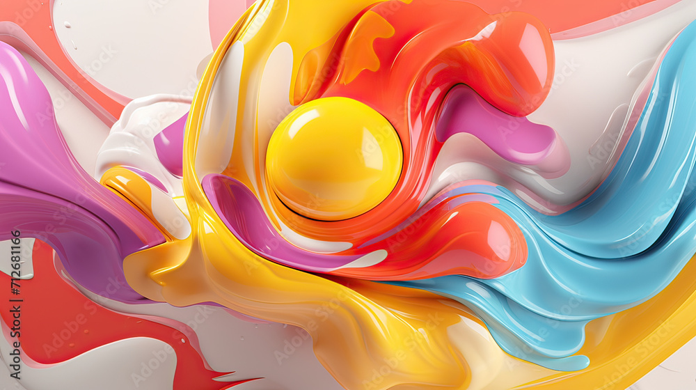 Melty Mashup abstract theme, using the interplay of melting forms to ...