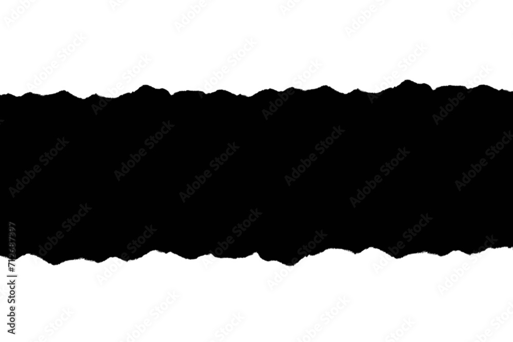 sheet of ripped paper. black ripped paper on white background. piece of ...
