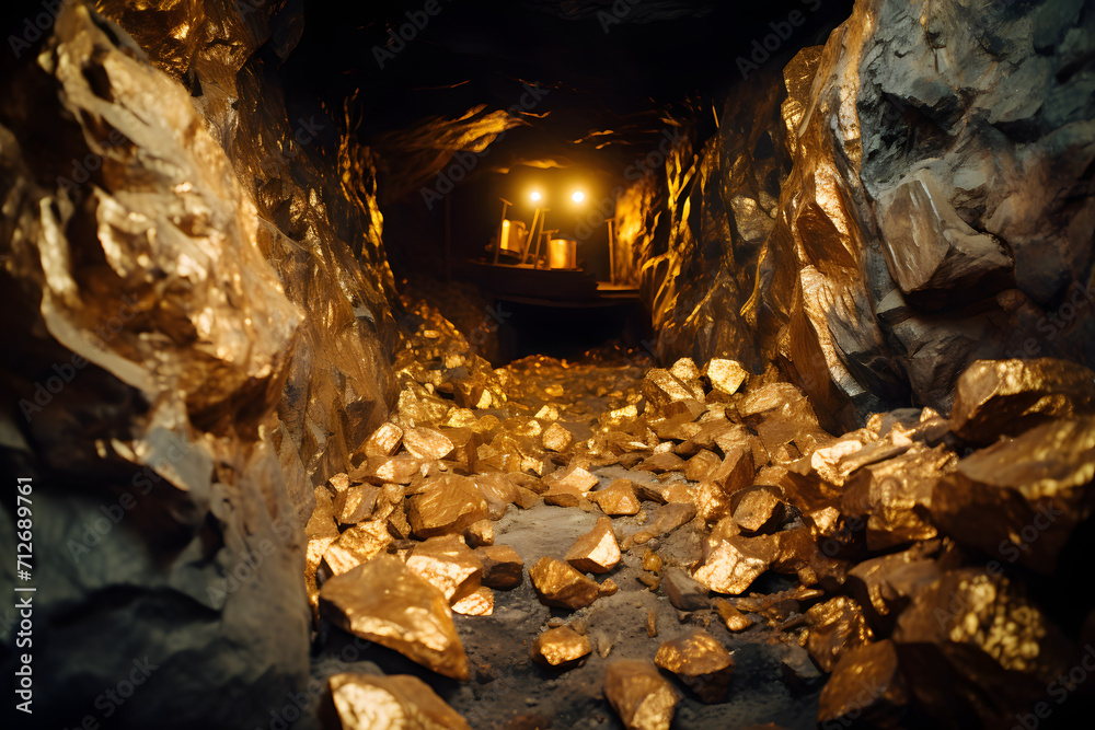 Gold mine full of gold, old gold mine, gold bars, left behind gold in ...