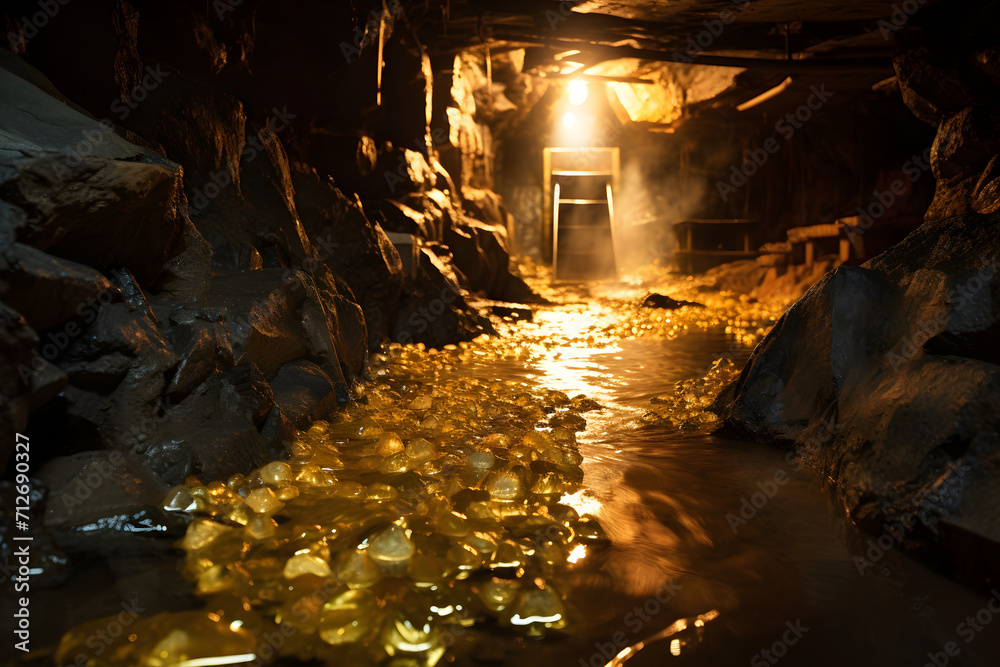 Gold mine full of gold, old gold mine, gold bars, left behind gold in ...