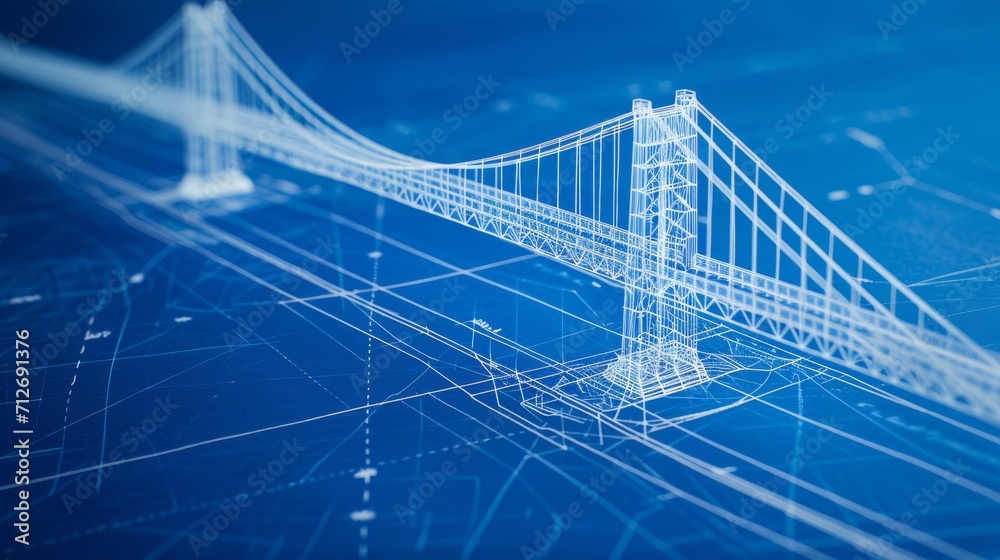 technical diagram of the bridge Stock Illustration | Adobe Stock