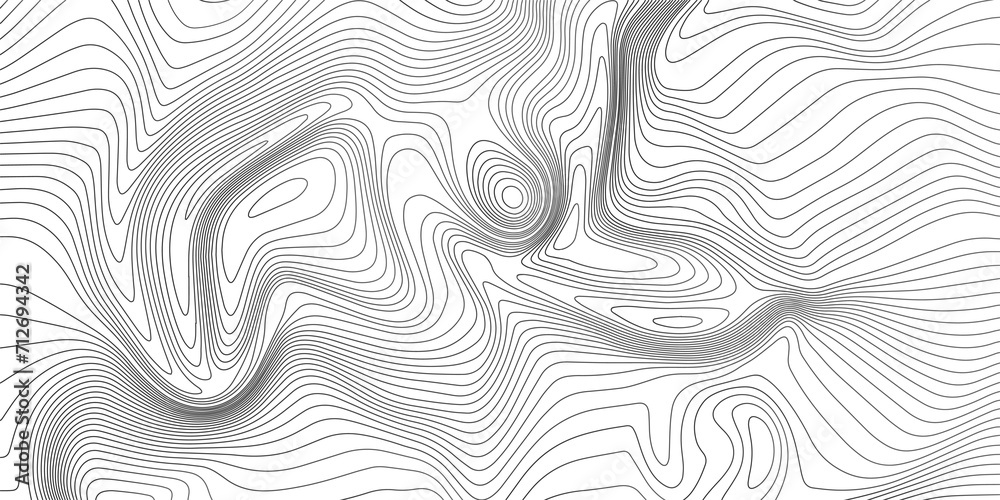 Landscape geodesy topographic map background. Grey topographic lines ...