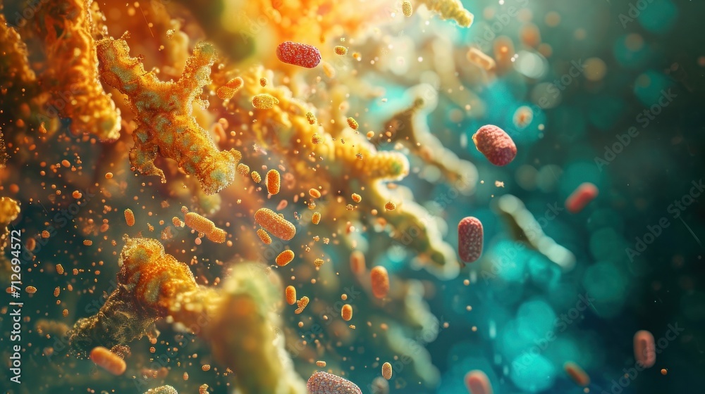 Microbiota microscope microbial closeup wallpaper science backdrop ...