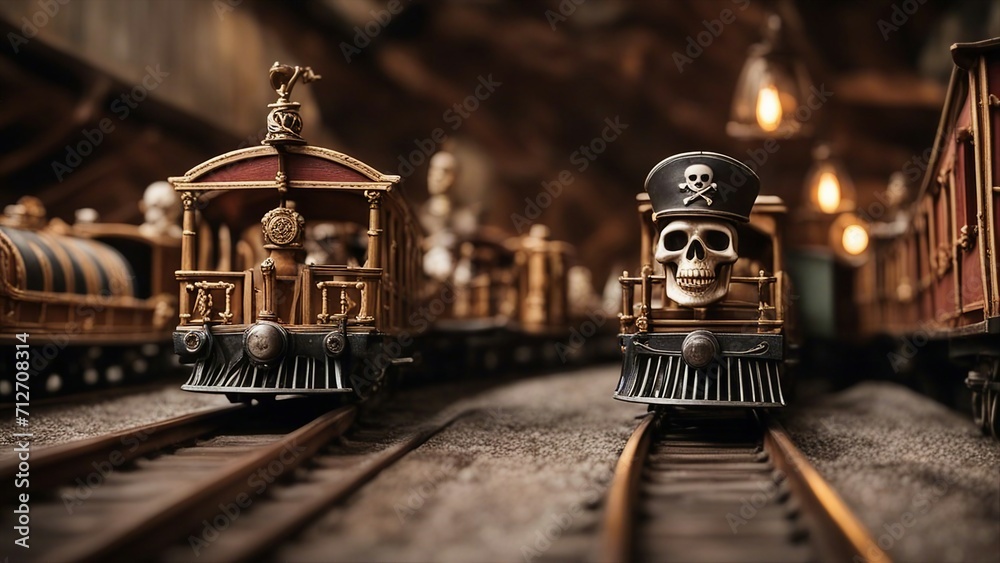steam locomotive A pirate train that sails the seas of adventure on a ...
