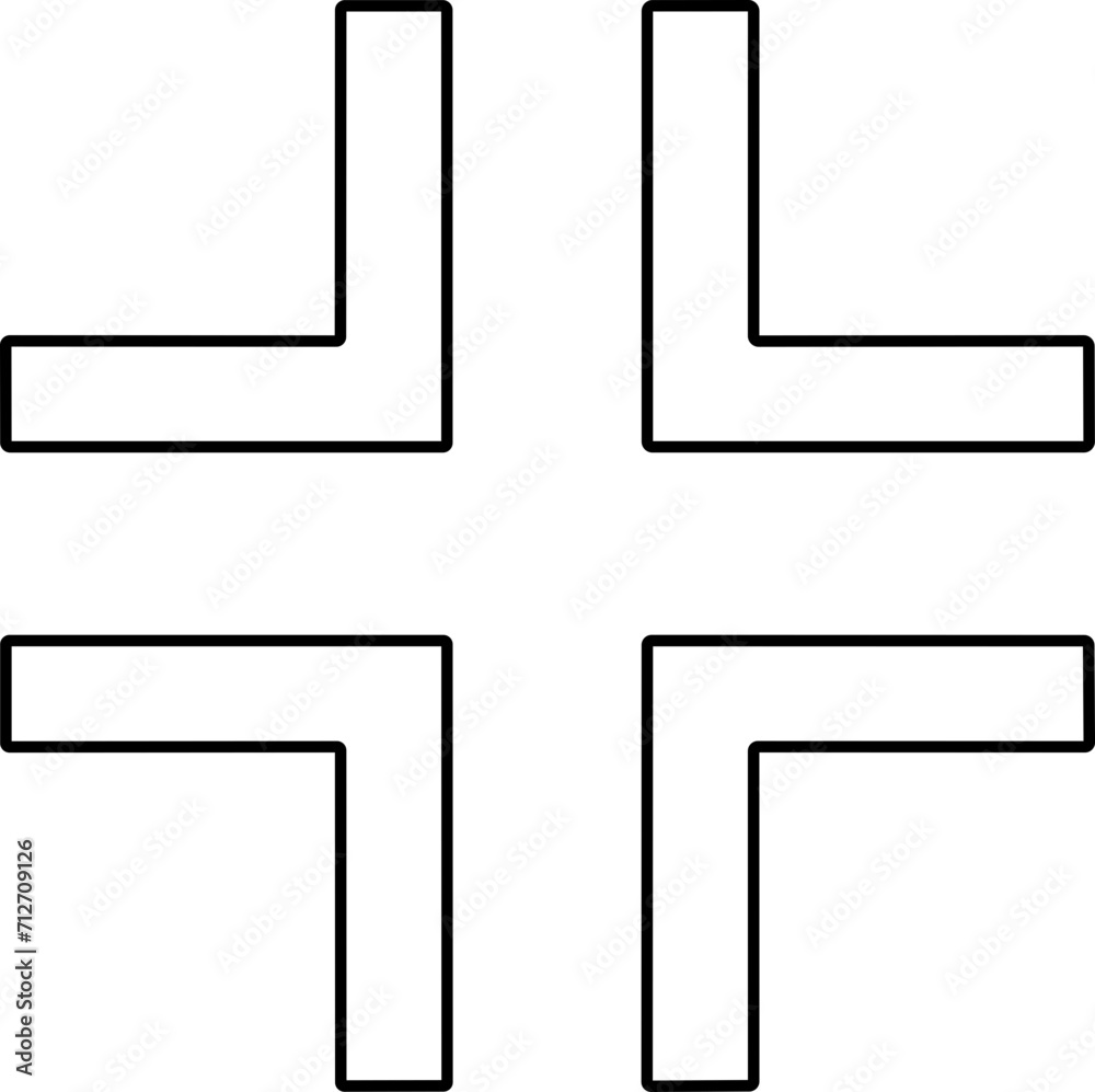 Vetor de Minimize or half screen button icon. half screen enter and exit sign. Arrow mark icon ...