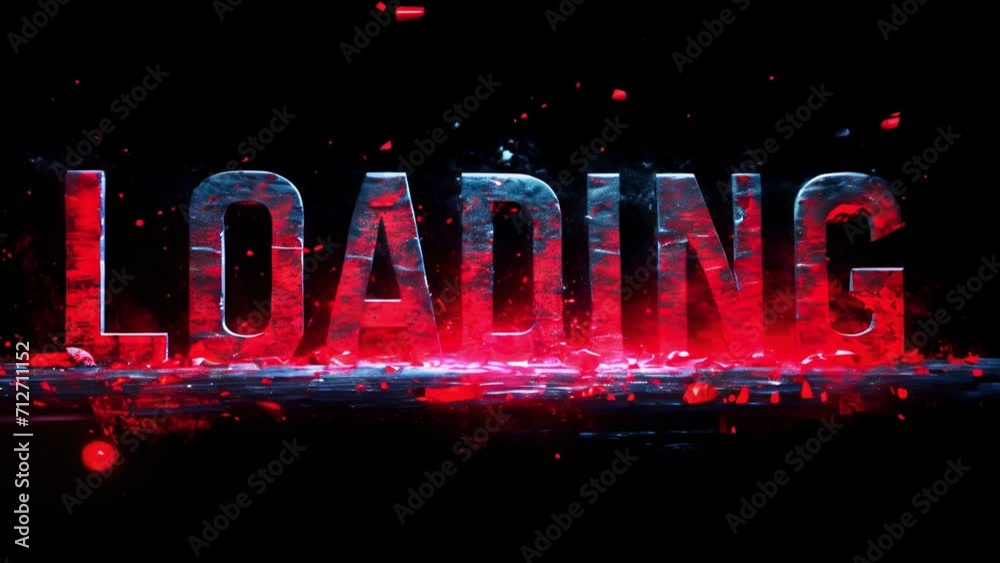 Loading glowing red neon text. Animation,Glowing Neon Loading Smoke ...