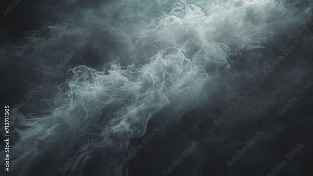 smoke on black background, Seamless and infinity looping video ...