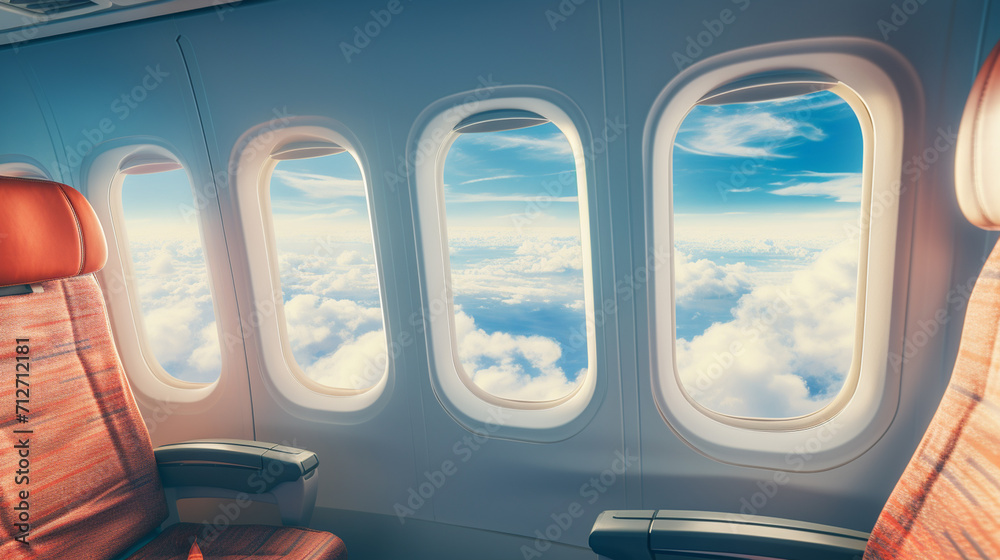 realistic photo , View looking through an airplane window ,airplane ...