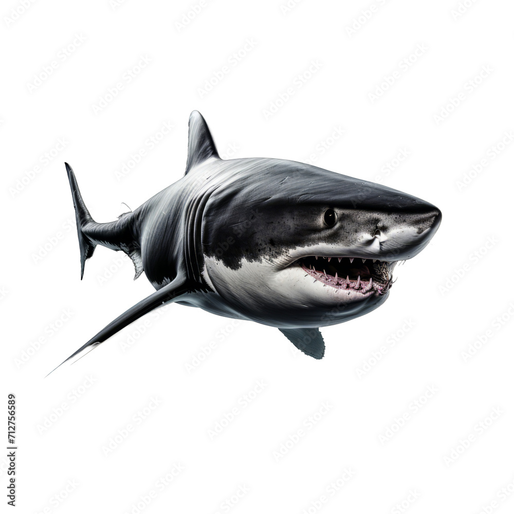 Full Body Shark Isolated on Transparent Background - High-Resolution ...