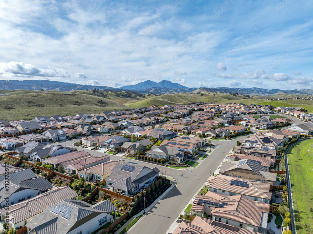 Aerial Photographs of an affluent community in California with ...