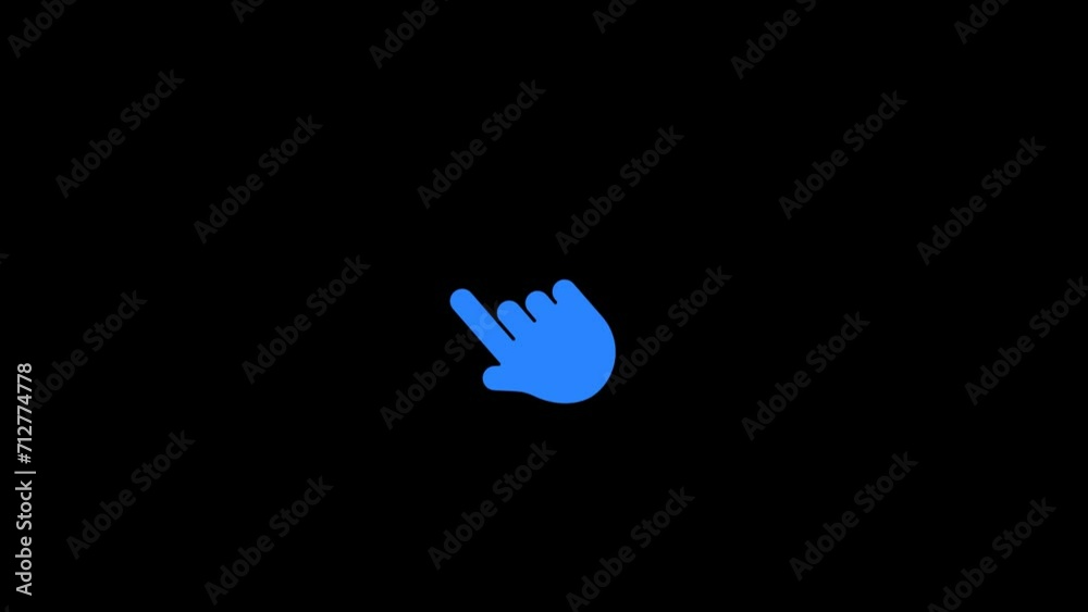 Hand gesture showing go right to left with black arrow Animation with ...