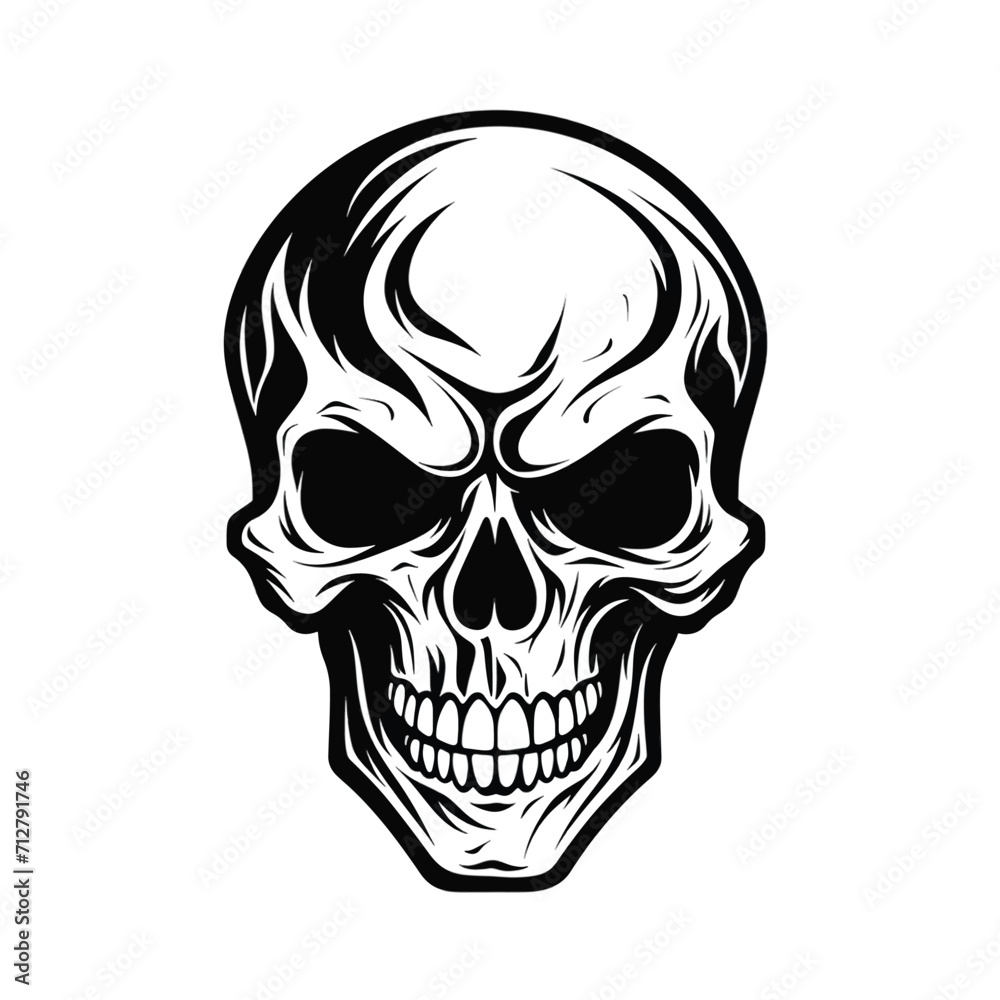 Giant halloween skull hand drawn graphic halloween skull skull king ...