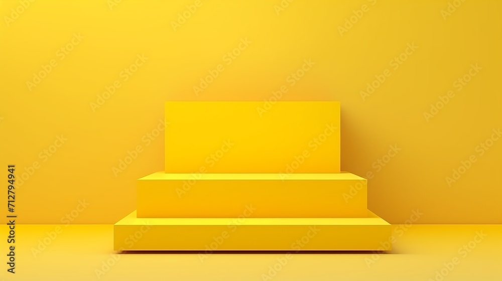 Presentation with saturated yellow stage podiums, perfect for ...