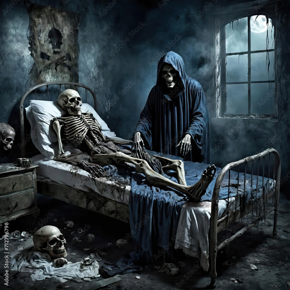 Terrifying Nightmare - Grinning ghoul, abandoned asylum, alien ...