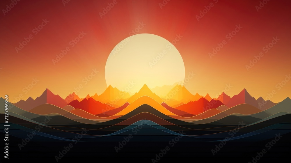 A simple yet powerful depiction of a sunrise, evoking the endless cycle ...
