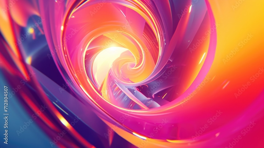 In a hypnotic display a burst of abstract shapes and vivid shades swirl ...