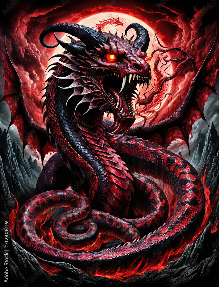 Terrifying Children's Nightmares - Scaly serpent, Chasing beast, Winged demon, and Snarling ...