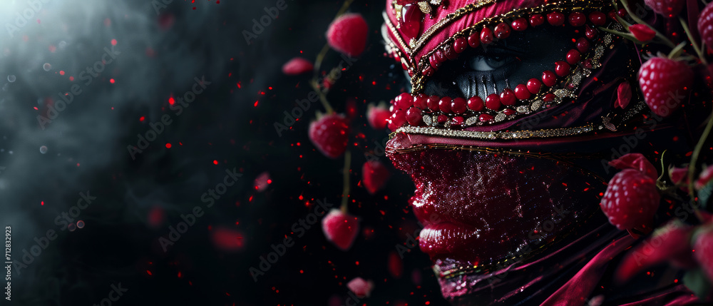 Fashion magazine cover photo of Raspberry made out of faces. Stock ...
