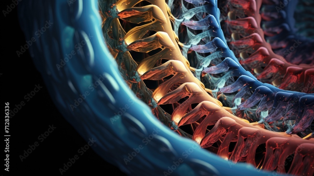 Macro shot of somite development in a human embryo, revealing the early ...