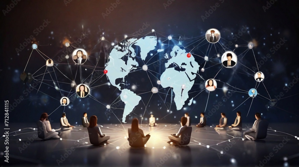 Human resource management and global Social network connection, Network ...