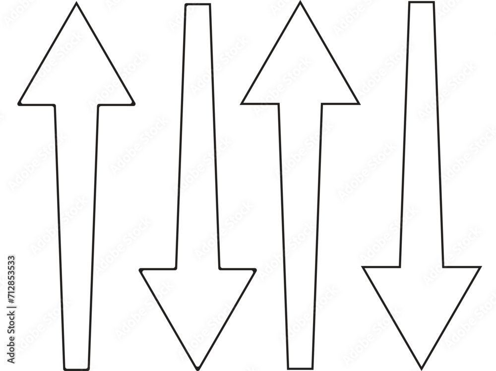 Vector simple and basic style logo of two arrows going in opposite ...