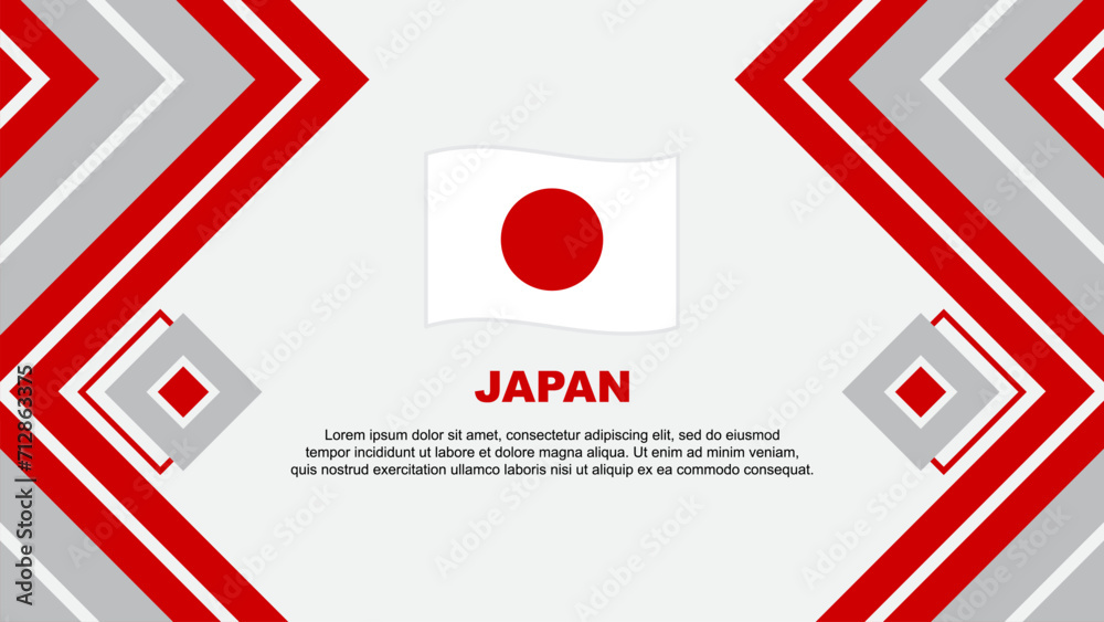 Japan Flag Abstract Background Design Template. Japan Independence Day ...