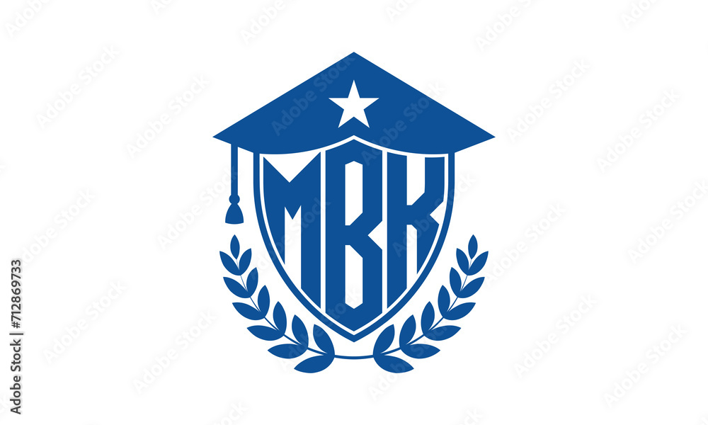 MBK three letter iconic academic logo design vector template. monogram ...
