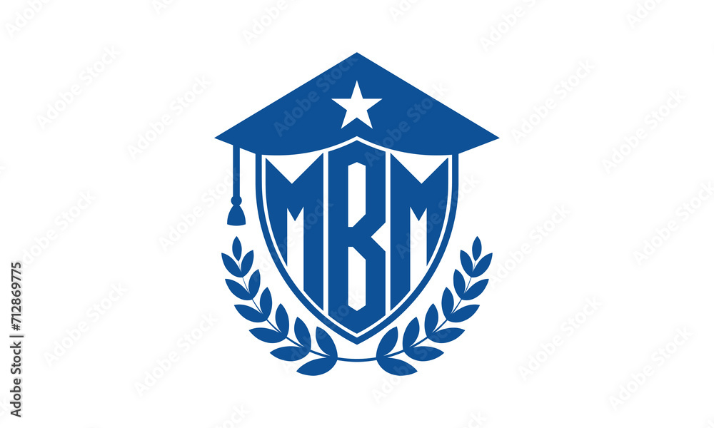 MBM three letter iconic academic logo design vector template. monogram ...